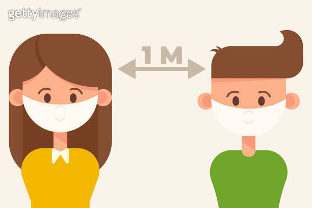 Wearing mask correct, woman presentation how to use masks. Social ...