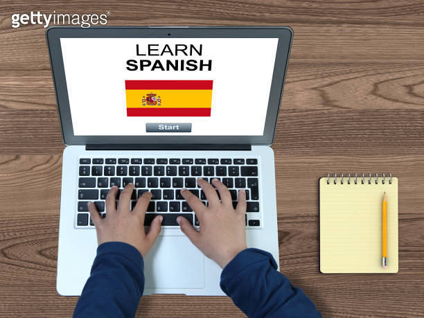 Learn Spanish language online e-learning computer laptop 이미지 ...