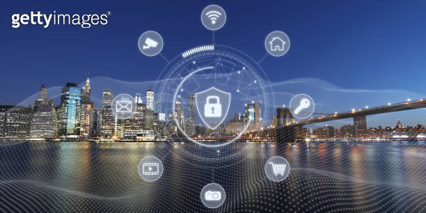 Computer network security cyber connection safety big data protection ...