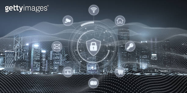 Computer network security cyber connection safety big data protection ...