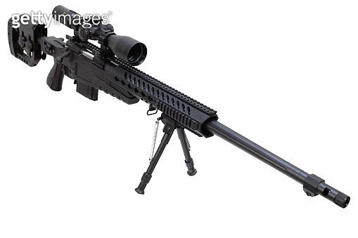 modern .338 caliber sniper rifle with bipod 이미지 (1288486195) - 게티이미지뱅크