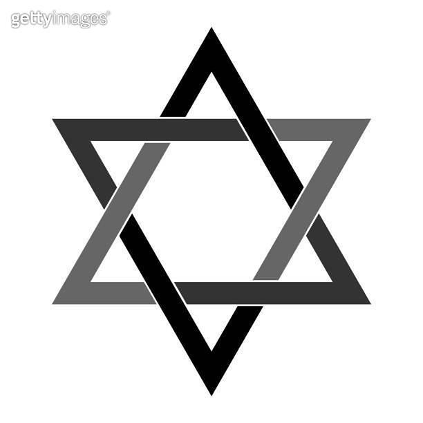 David star icon, israel symbol of religion judaism. Hexagram jerusalem ...