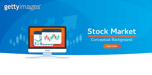Web banner template for stock exchange market concepts. Stocks market ...
