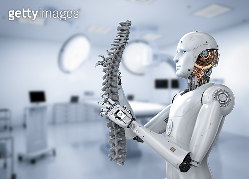 cyborg with prosthetic spine (1286778755) 일러스트, 무료 일러스트 - 게티이미지뱅크