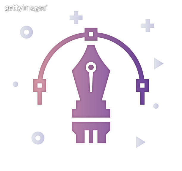 Design Principles Gradient Fill Color & Paper-Cut Style Icon Design 이미지 ...