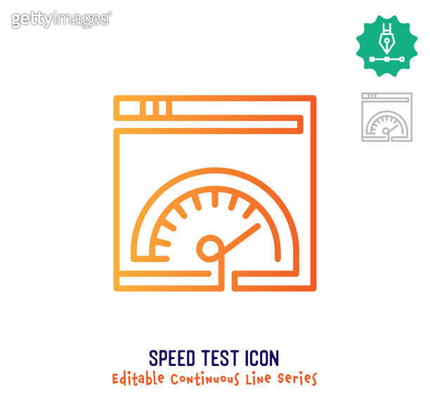 Speed Test Continuous Line Editable Stroke Line 이미지 (1257211556) - 게티이미지뱅크