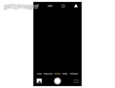 Mobile camera interface mockup. Template of photo screen of smart phone ...