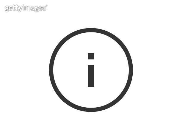 Info sign. Help icon in black outline style. Faq symbol. Inform mark in ...