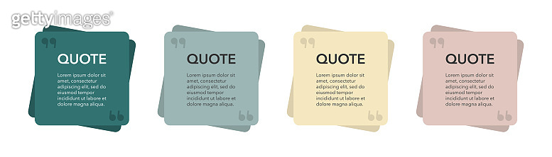 Quote template in square shape. Isolated flat quotation mockup on white ...
