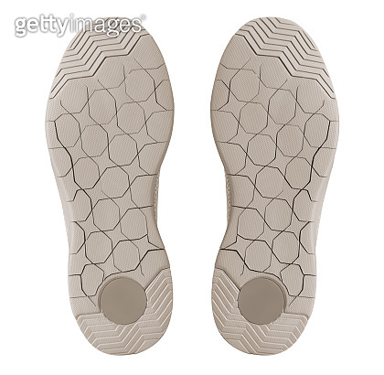 Pair of comfortable sneakers rubber tread shoes with top view profile ...