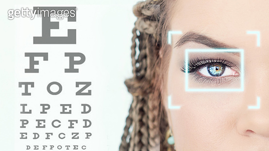 Concept of eyesight verification, diagnosis, disease and clinical ...