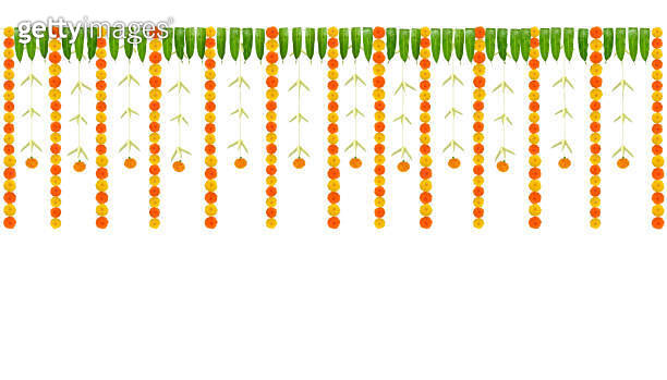 Coconut leaves decoration or Thoranam hanging on entrance of a house ...