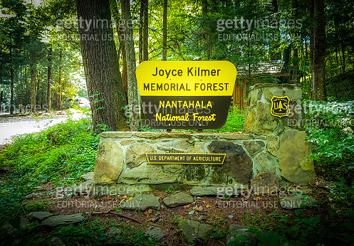 Joyce Kilmer Memorial Forest - Entrance Sign - Nantahala National ...