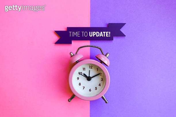 Time to update concept with alarm clock. 이미지 (1208210671) - 게티이미지뱅크