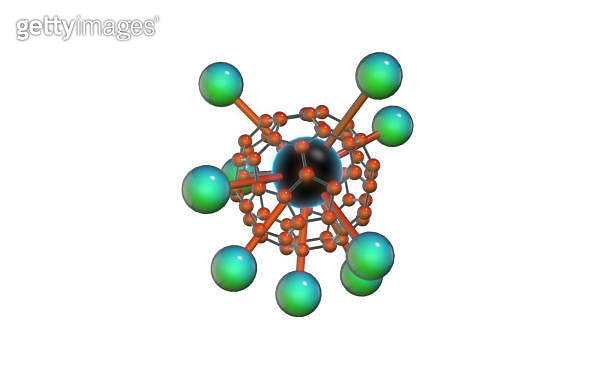 Complex and complicated molecular structure 3D rendering and 3d ...