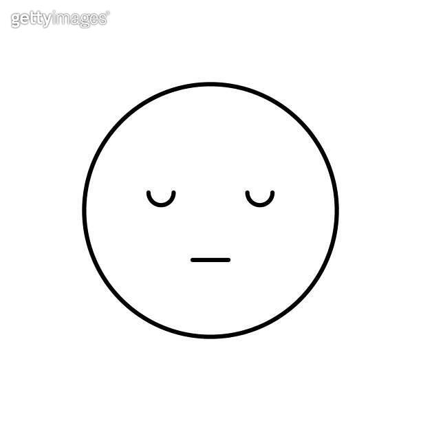 Resting, emotions icon. Simple line, outline vector expression of mood ...
