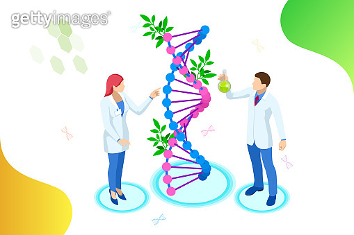 Isometric concept of laboratory exploring new methods of plant breeding ...