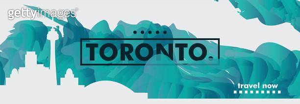 Canada Toronto skyline city gradient vector banner 이미지 (1199459488 ...