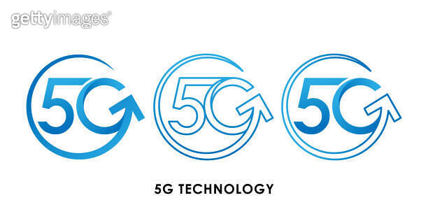 5G icon logo vector illustration. 5G internet connection vector ...