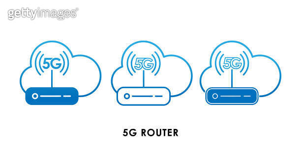 5G Router icon logo vector illustration. 5G internet connection vector ...