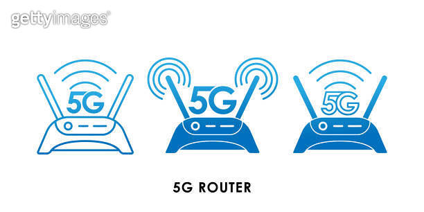 5G Router icon logo vector illustration. 5G internet connection vector ...