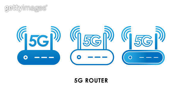 5G Router icon logo vector illustration. 5G internet connection vector ...