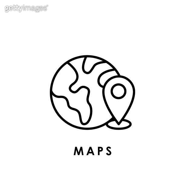 Maps. Maps icon. Maps vector. Maps icon vector. Maps logo. Maps symbol ...