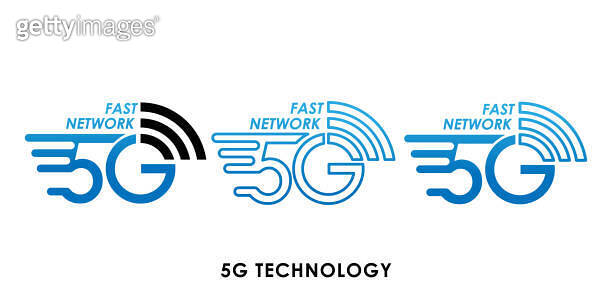 5G icon logo vector illustration. 5G internet connection vector ...
