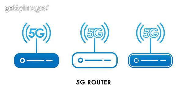 5G Router icon logo vector illustration. 5G internet connection vector ...