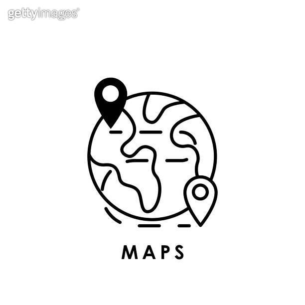 Maps. Maps icon. Maps vector. Maps icon vector. Maps logo. Maps symbol ...