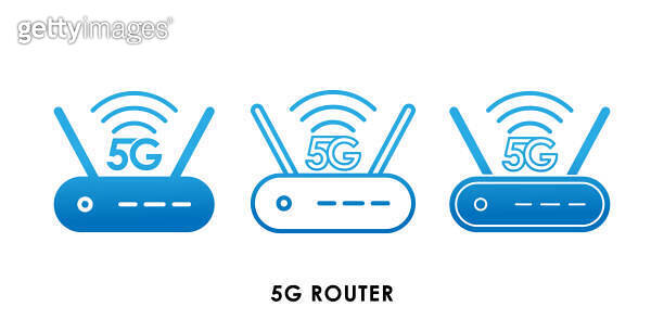 5G Router icon logo vector illustration. 5G internet connection vector ...