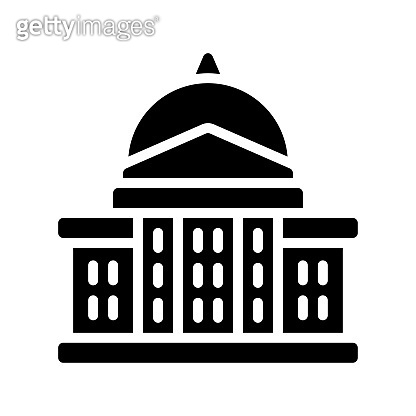 administrative related high court or judge building vector in solid ...