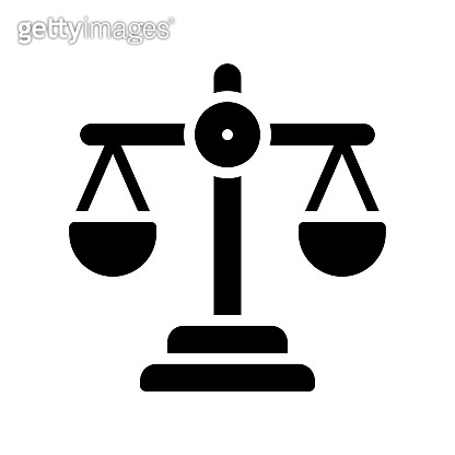 protest related justice or judge weight scale with stand vector in ...