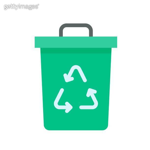 environment related recycle sign on dustbin vector in flat style, 이미지 ...