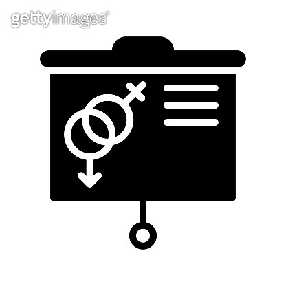 high school related presentation with gendar sign vectors in solid ...