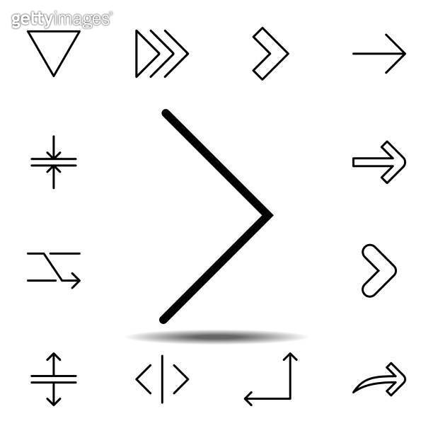 arrow icon. Simple thin line, outline vector element of Arrow icons set for UI and UX, website ...