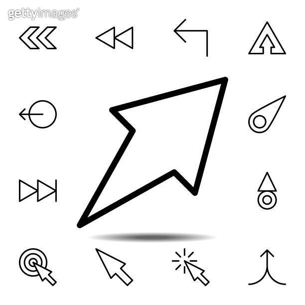arrow icon. Simple thin line, outline vector element of Arrow icons set for UI and UX, website ...