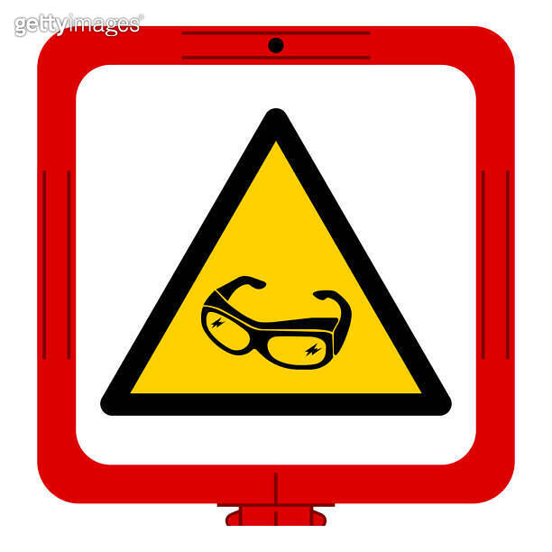 Warning Eye Protection Symbol Sign,Vector Illustration, Isolated On ...