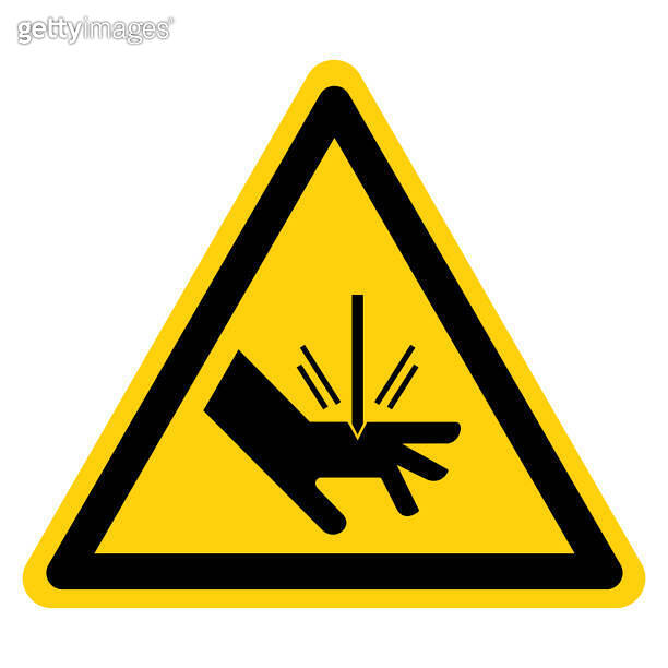 Warning Cut Hazard Hazard Symbol Sign ,Vector Illustration, Isolate On ...