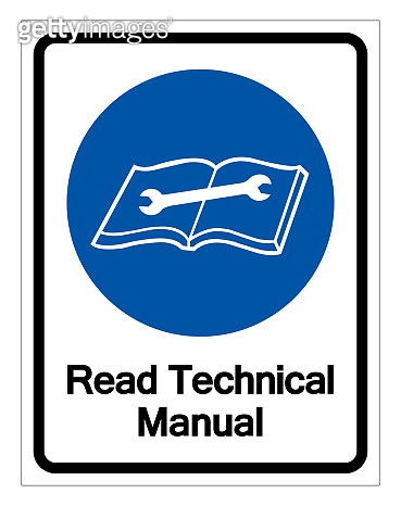 Read Technical Manual Symbol Sign,Vector Illustration, Isolated On ...