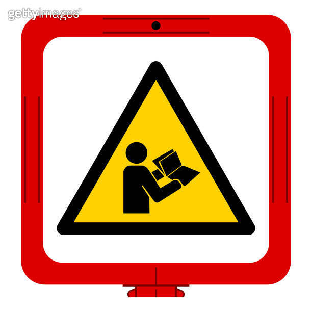 Warning Refer Instruction Manual Booklet Symbol Sign,Vector ...