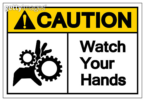 Caution Watch Your Hands Symbol Sign, Vector Illustration, Isolate On ...