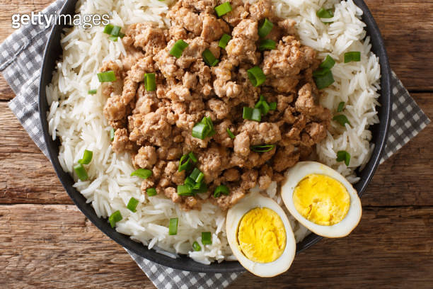 lu rou fan is a popular Taiwanese dish consisting of ground pork ...