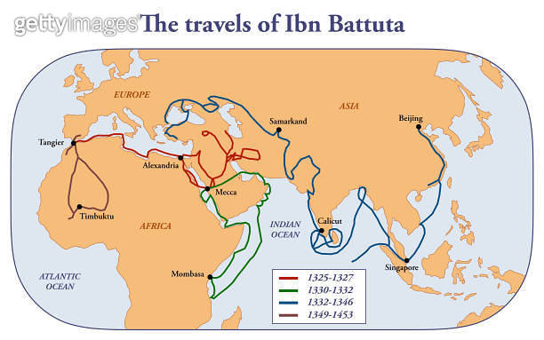 The travels of Ibn Battuta (1286207894) 일러스트, 무료 일러스트 - 게티이미지뱅크