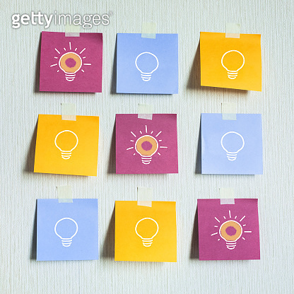 Performance and creativity concepts ideas with bright of light bulb on ...