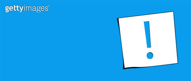 Reminder sticker with exclamation mark. Vector isolated illustration ...