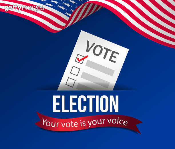 US 2020 Senate Elections, finished voting ballot against blurred ...