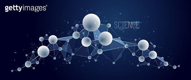 Molecules vector illustration, science chemistry and physics theme ...