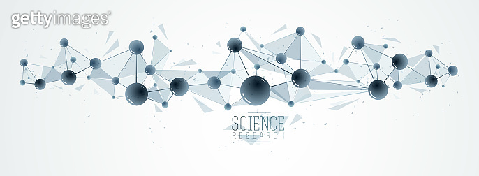 Vector molecules scientific chemistry and physics theme vector abstract ...