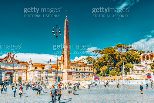 ROME, ITALY - MAY 08,2017 : One of the most beautiful Roman squares is ...
